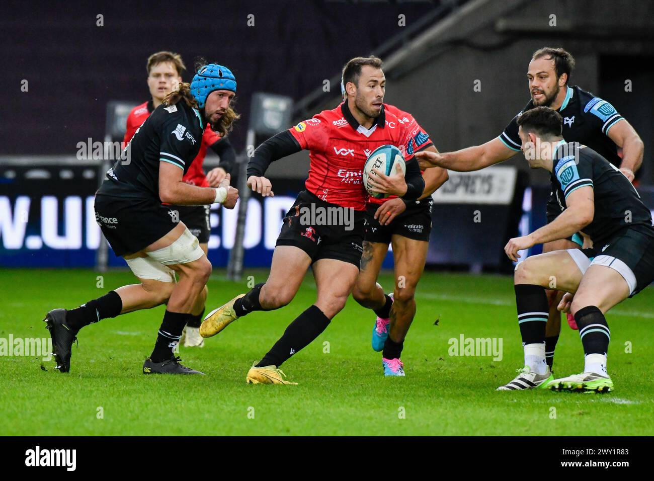 Swansea, Wales. 30 March 2024. Erich Cronje of Emirates Lions under ...