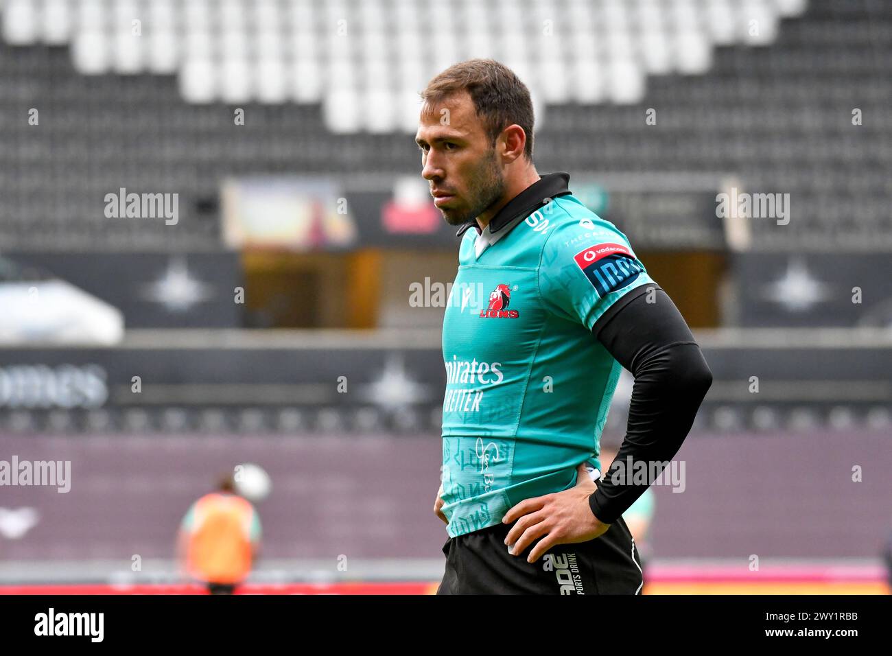 Swansea, Wales. 30 March 2024. Erich Cronje of Emirates Lions during ...