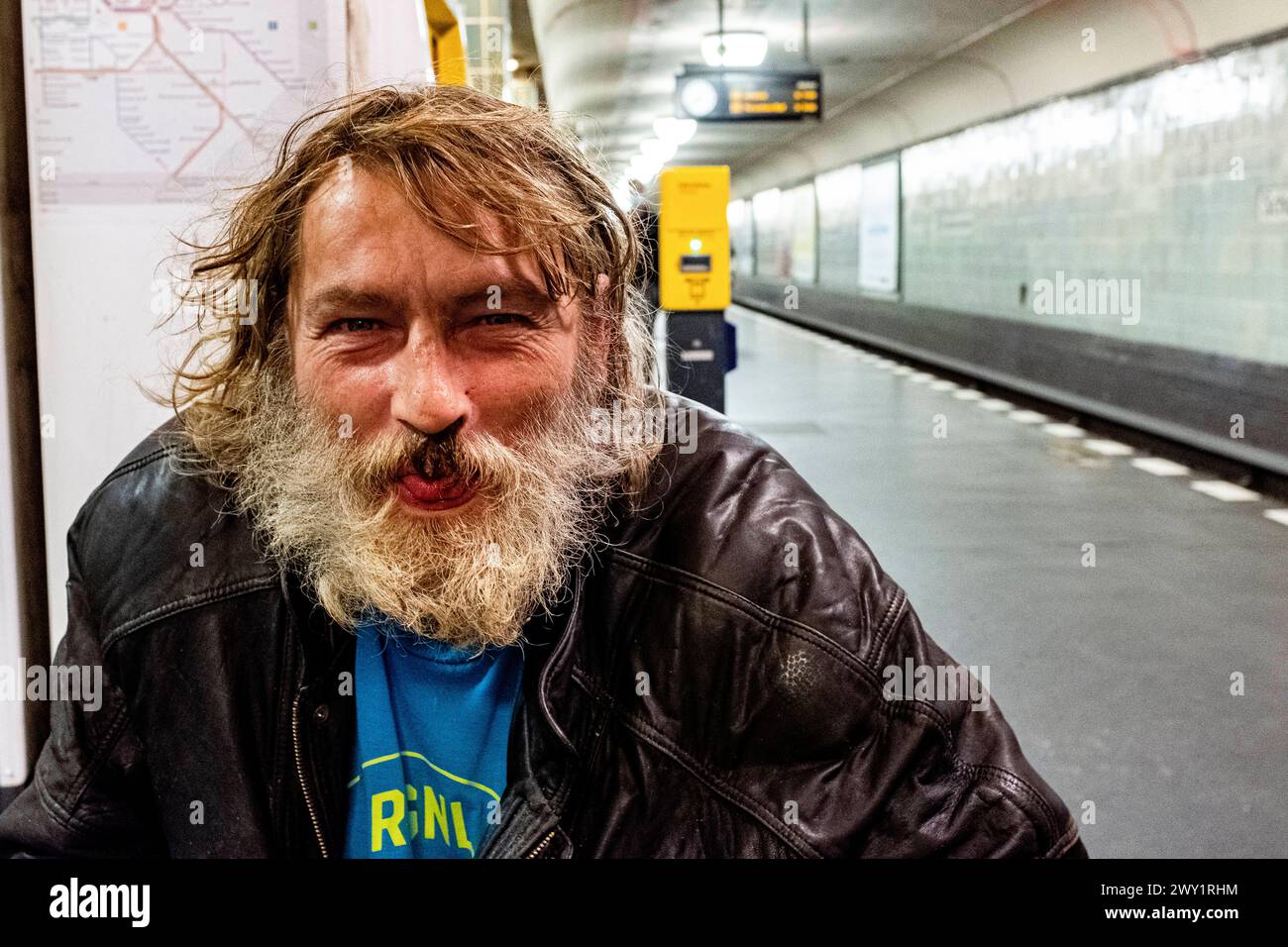 Homeless Man in Wheelchair Berlin, Germany. Senior Adult Homeless Man ...