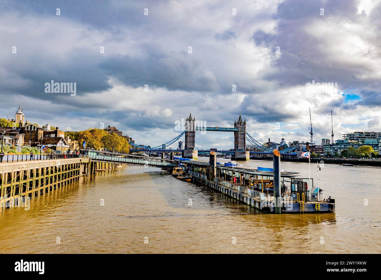 Tower Bridge is a drawbridge in London. It crosses the River Thames ...