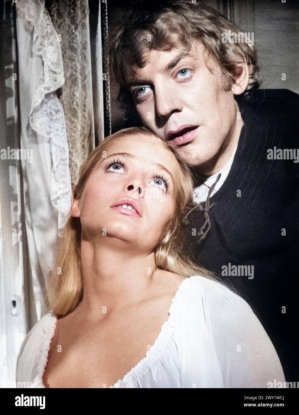 Ewa Aulin, Donald Sutherland, on-set of the film, "Start The Revolution ...