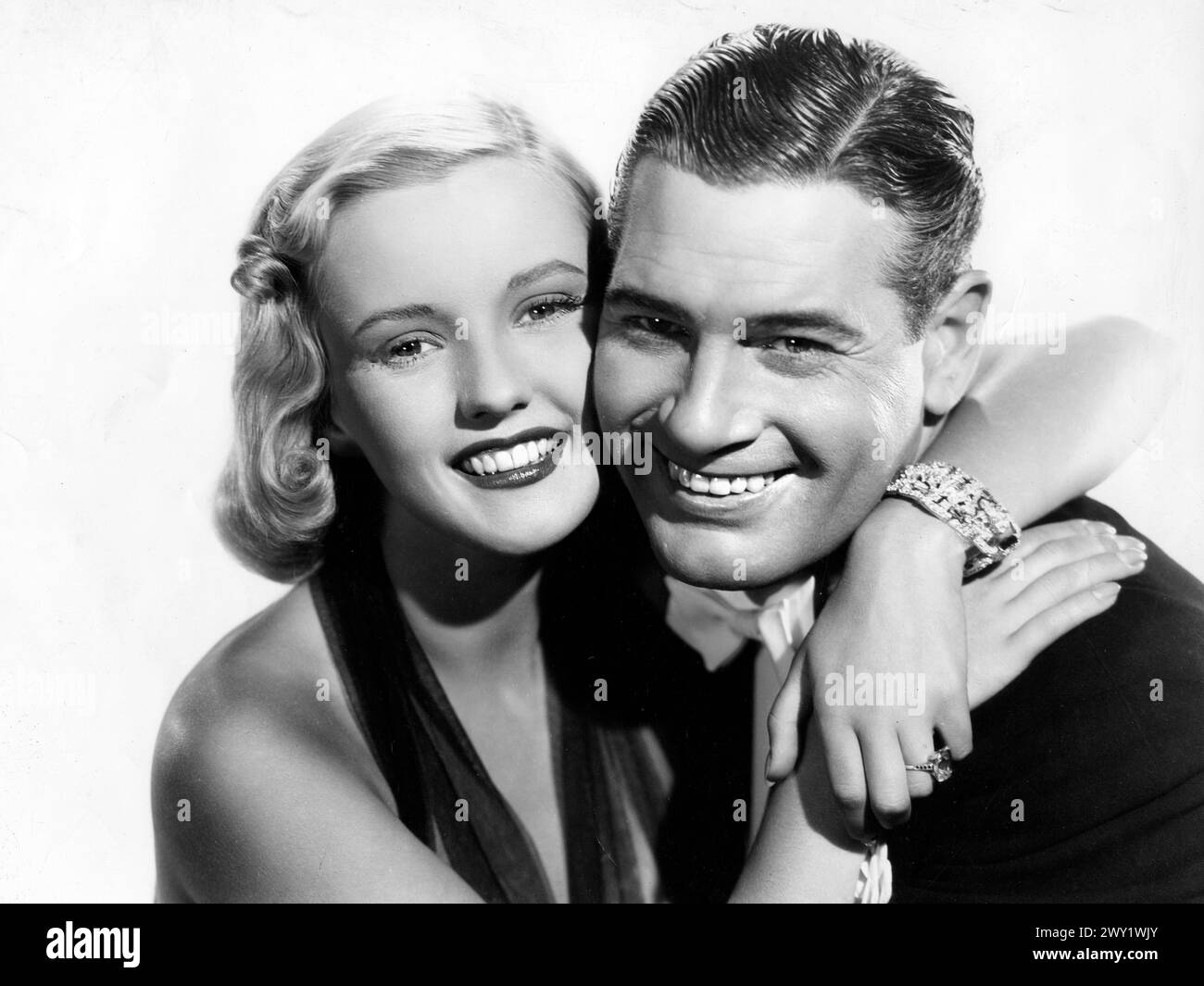Phyllis Brooks, Richard Arlen, publicity portrait for the film, "Straight, Place And Show", 20th ...