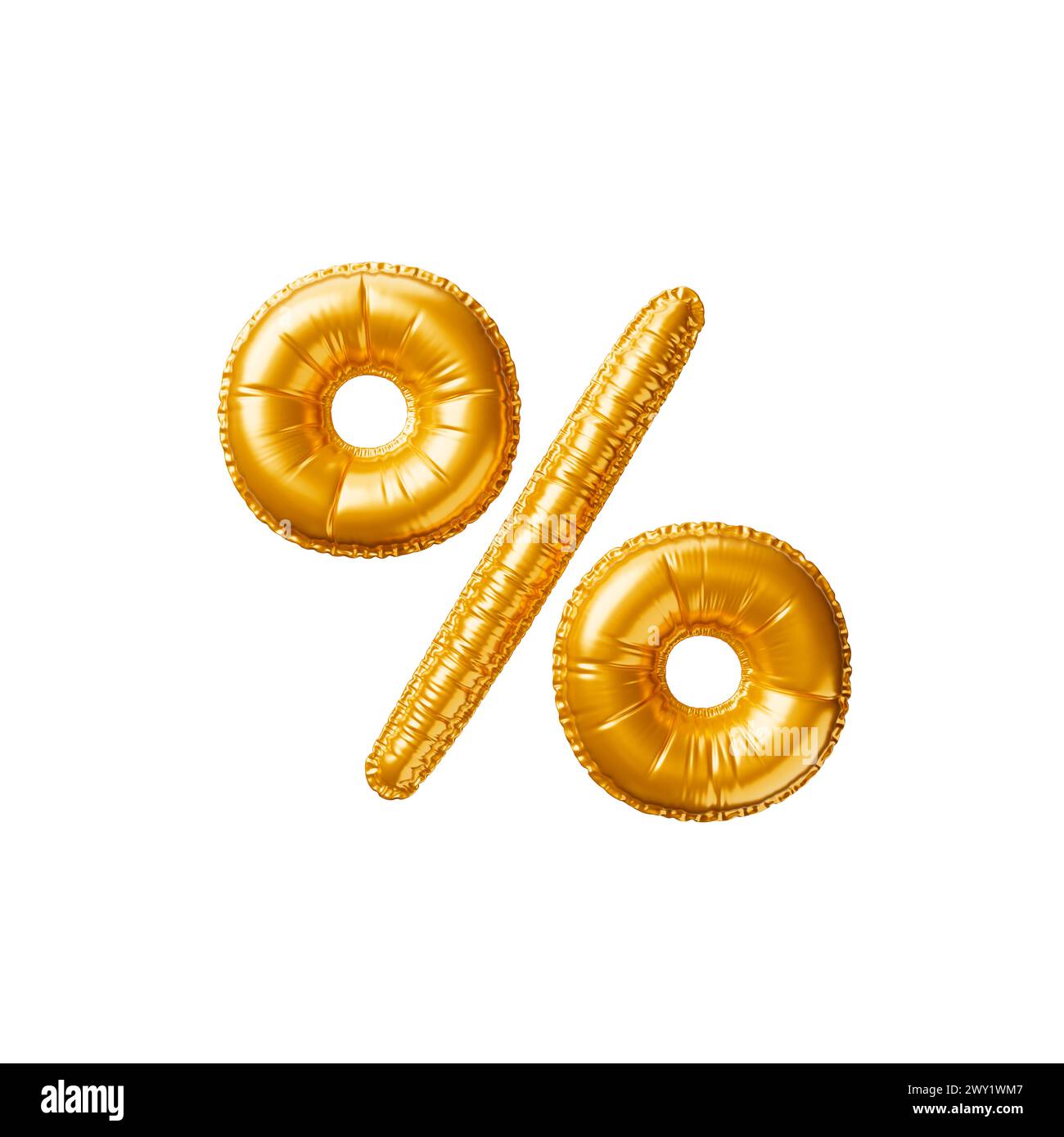 Golden balloon Percent Sign. 3d render illustration Stock Photo - Alamy