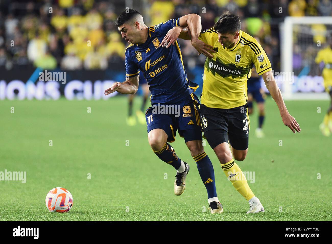 Columbus, Ohio, USA. 2nd Apr, 2024. UANL Tigres midfielder Juan ...