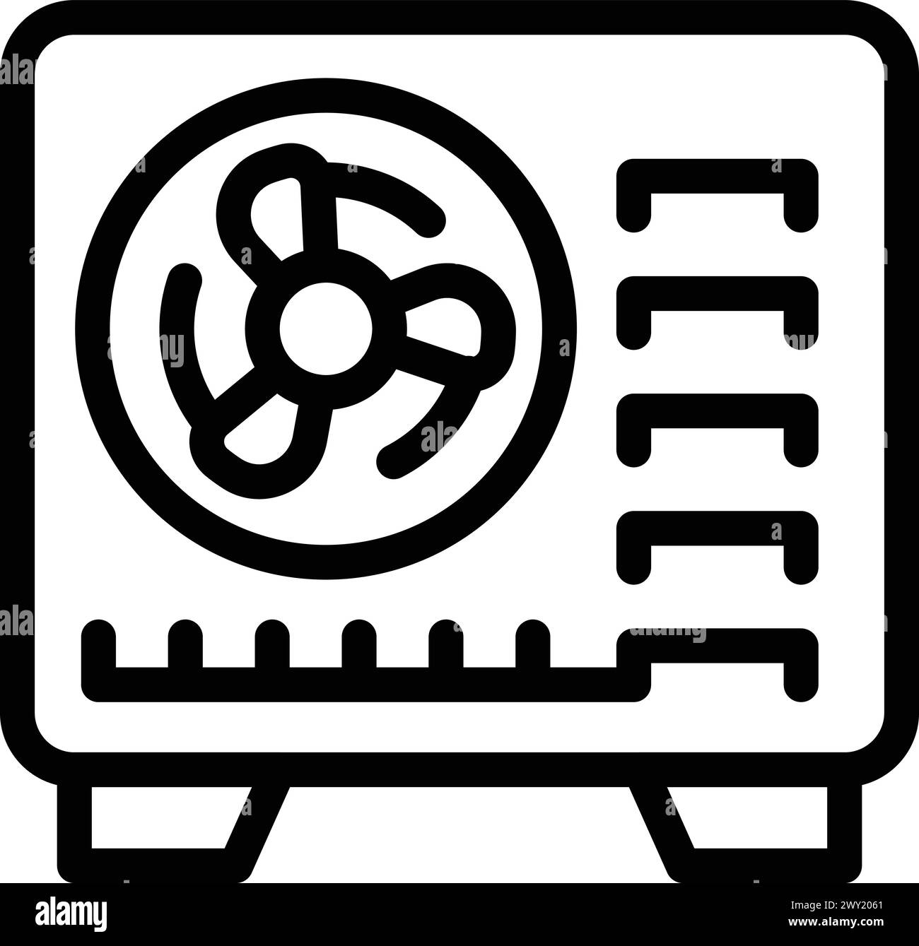 Air conditioner icon outline vector. Climate control system ...