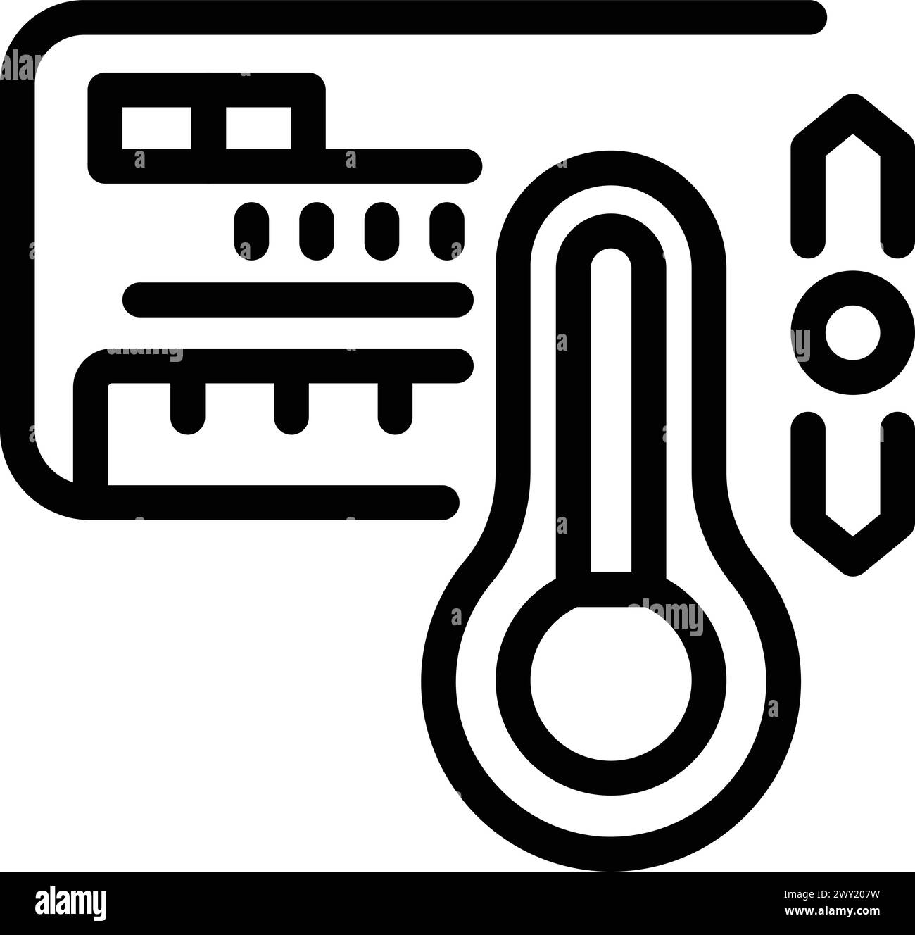 Temperature control conditioner icon outline vector. Indoor climate ...