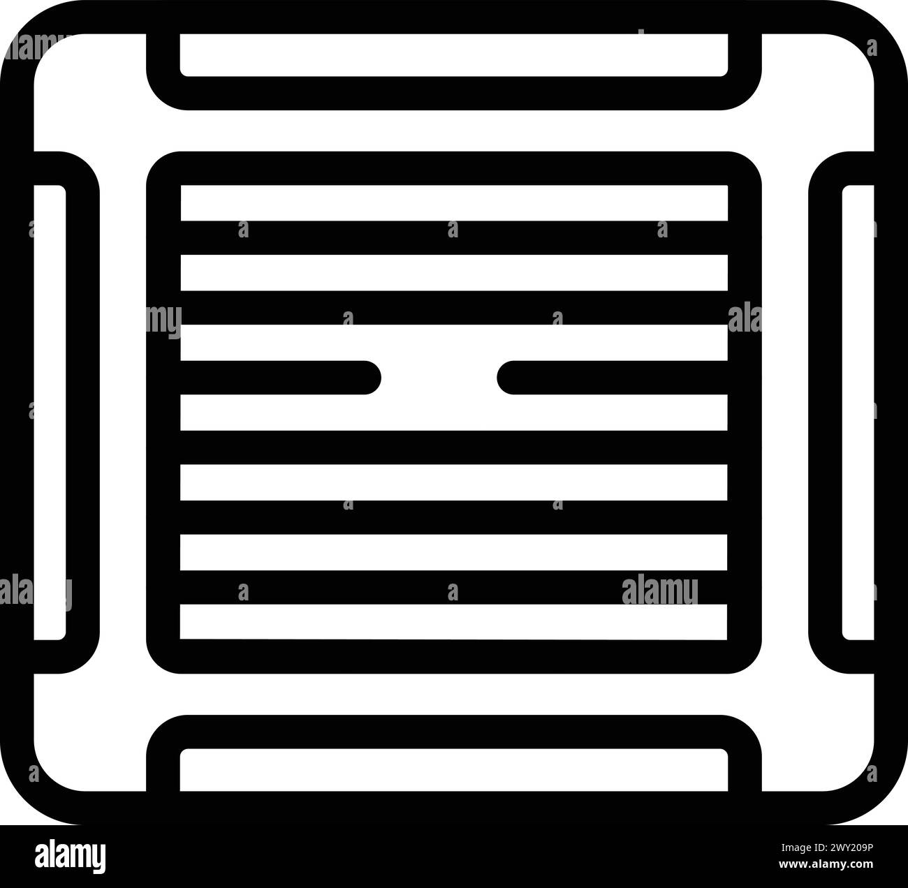 Cooling air appliance icon outline vector. Ventilation system. Air ...