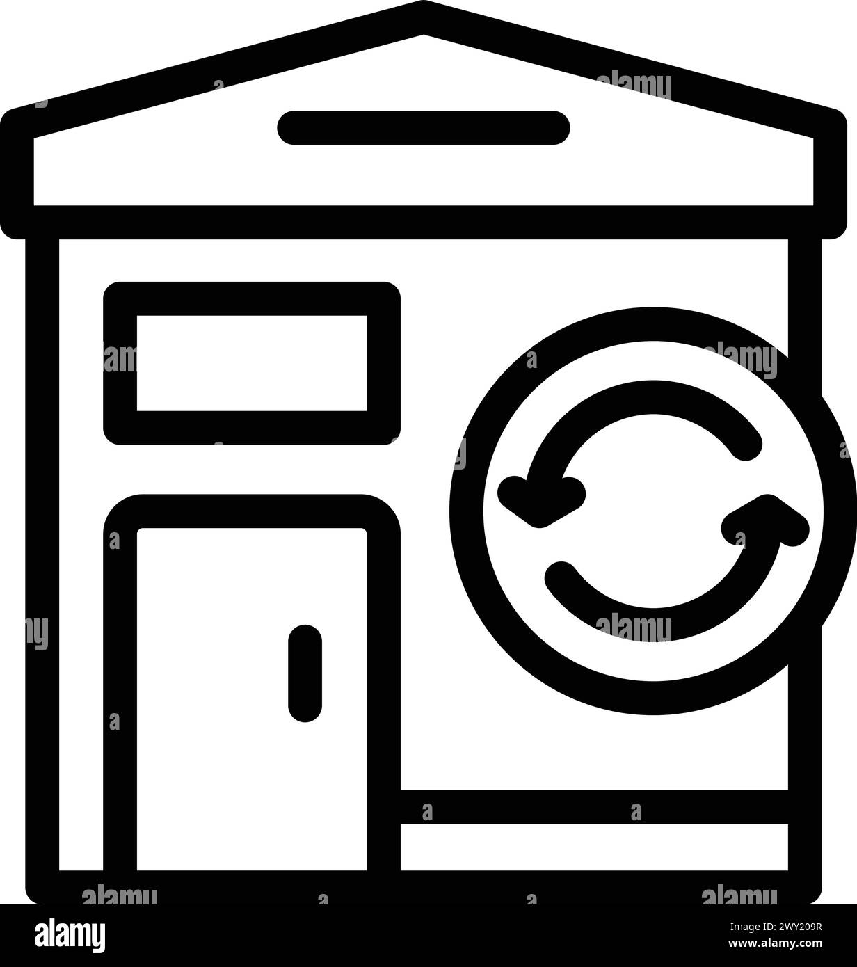 Home air conditioner installation icon outline vector. Climate control ...