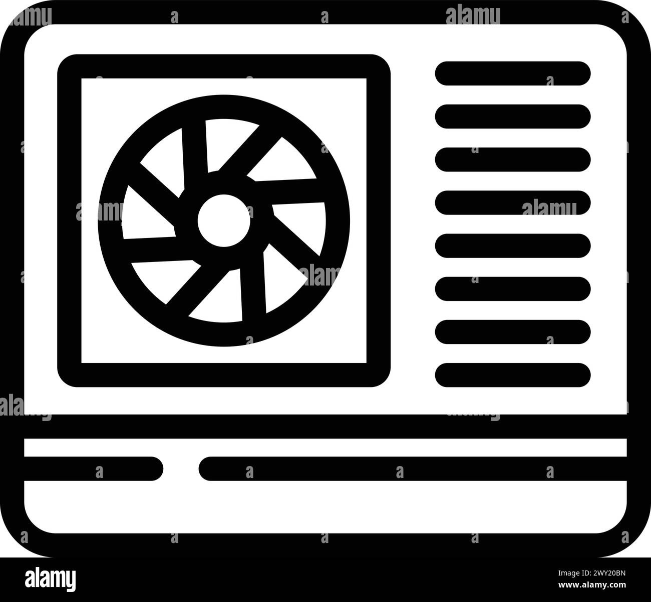 Air conditioning unit icon outline vector. Indoor climate system ...