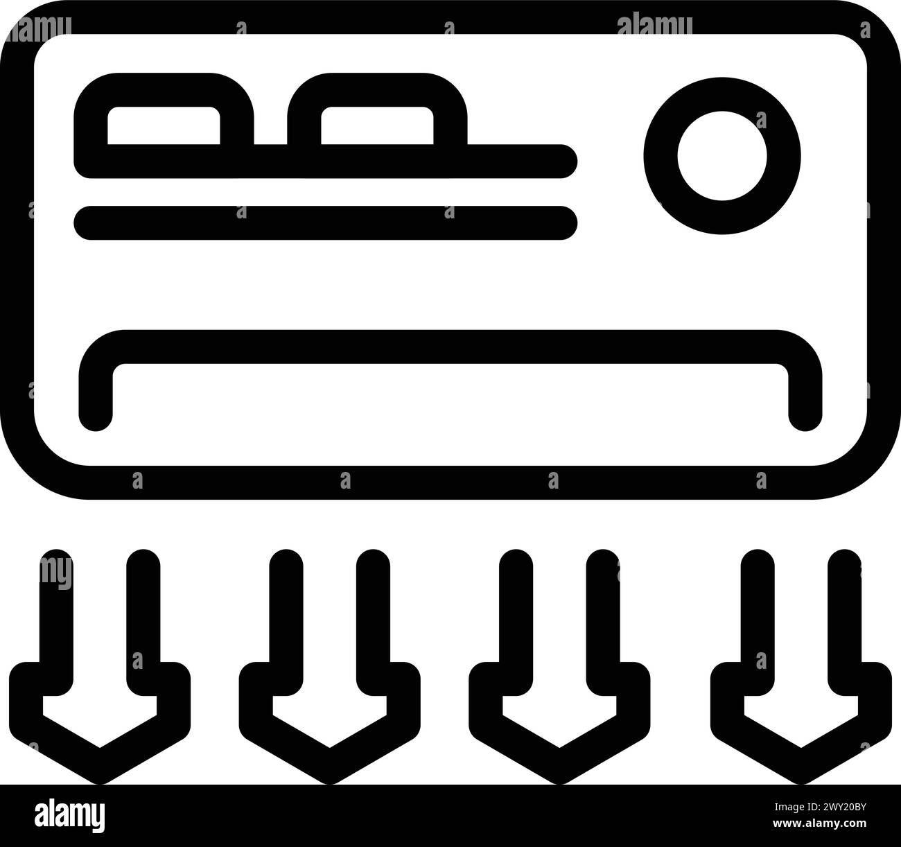 Air conditioner streams icon outline vector. Fresh airflow. Cooling ...