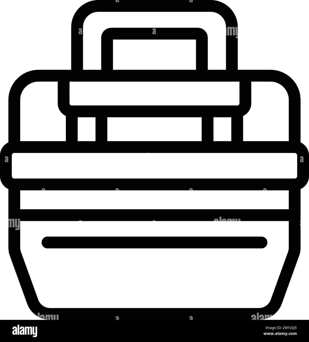 Technician toolbox icon outline vector. Installation of air conditioner ...