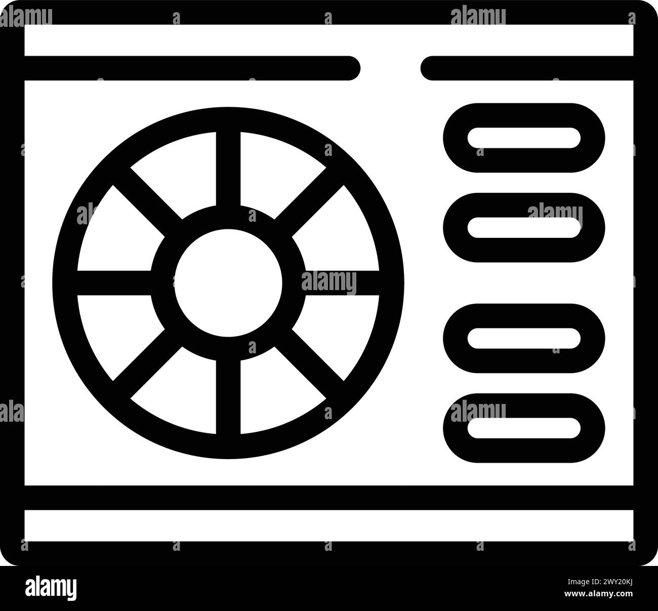 Portable air conditioner icon outline vector. Climate ventilation fan ...