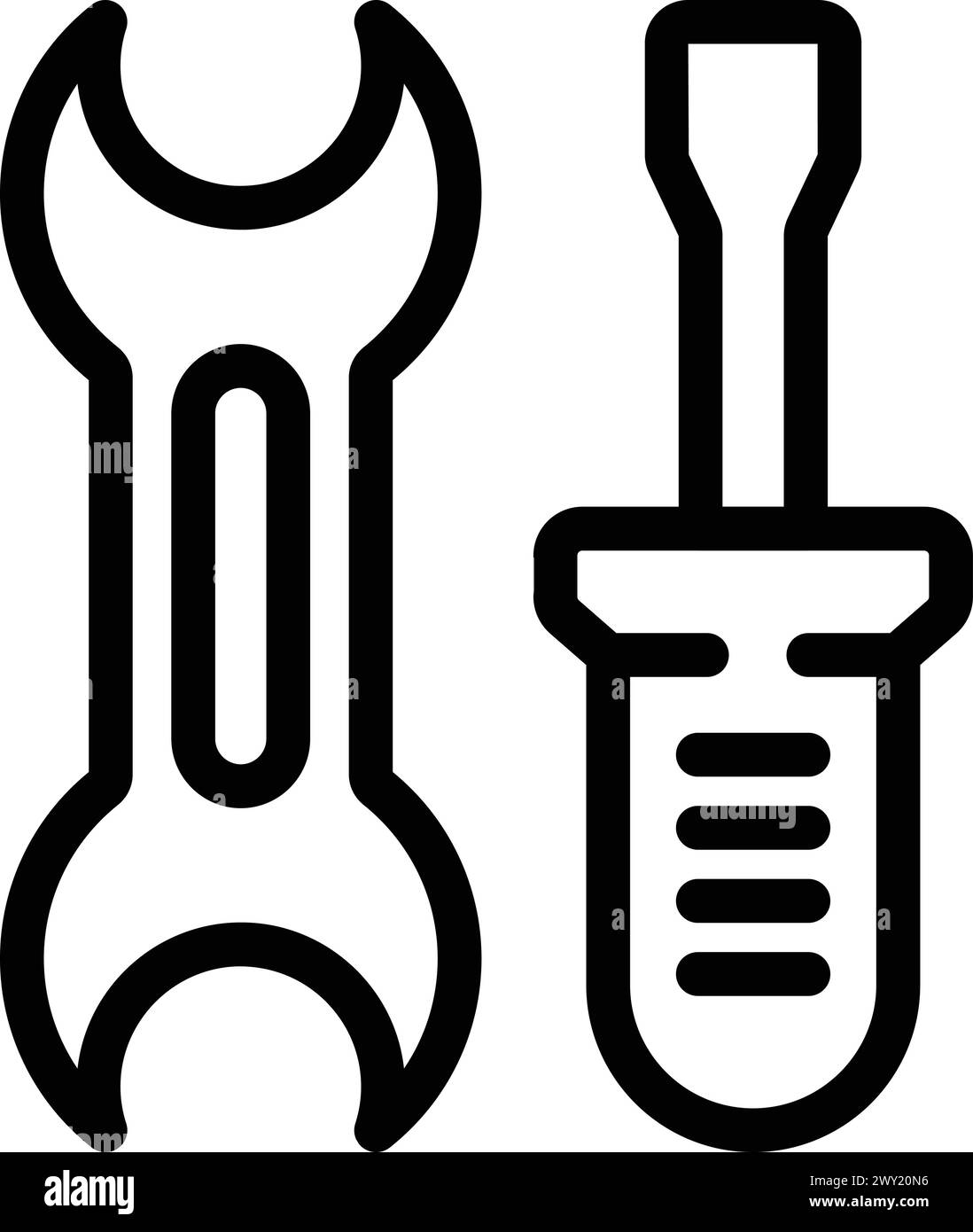 Repair ventilation service icon outline vector. Fixing air conditioner ...