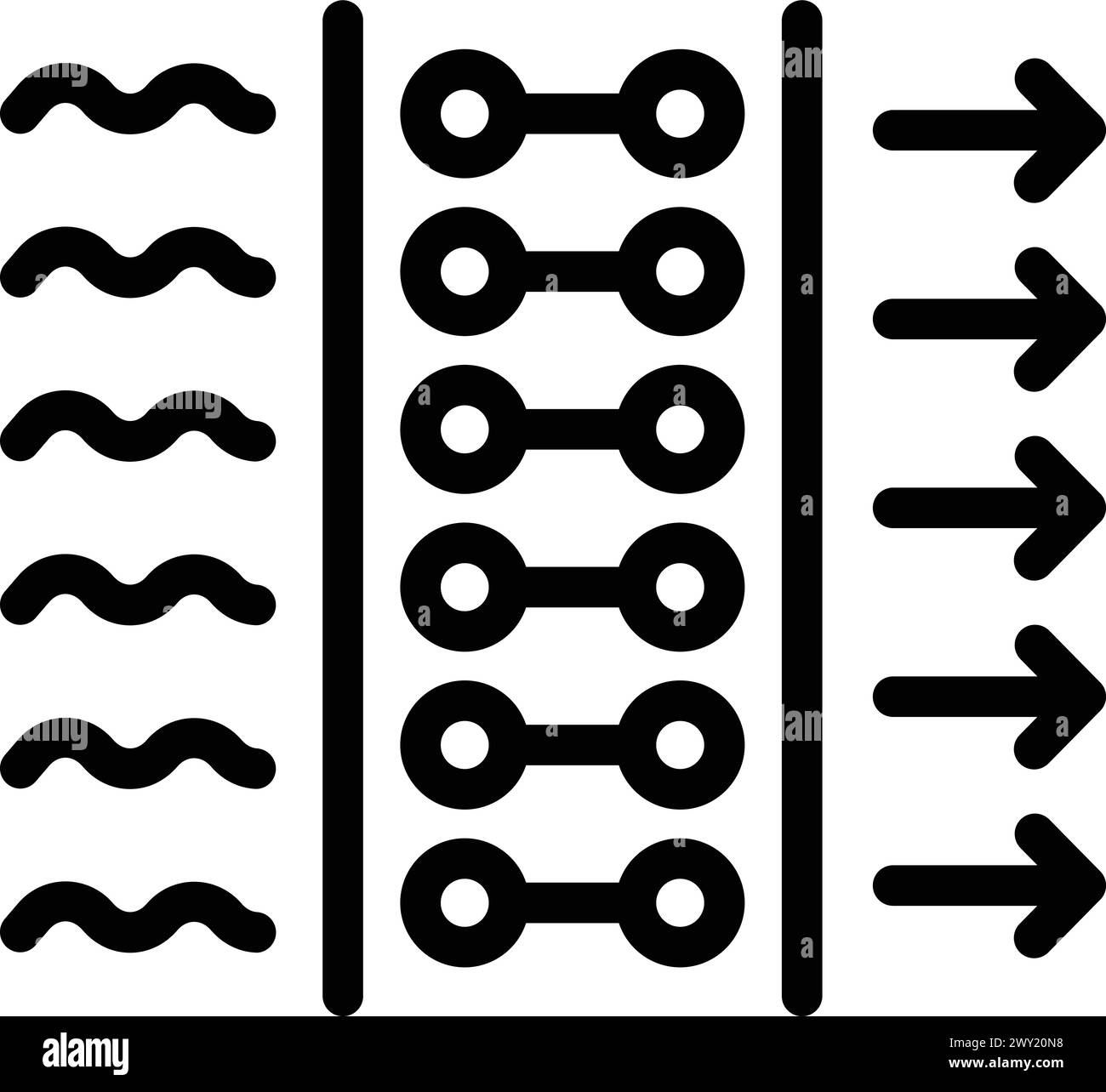 Air conditioning system icon outline vector. Ventilation process ...