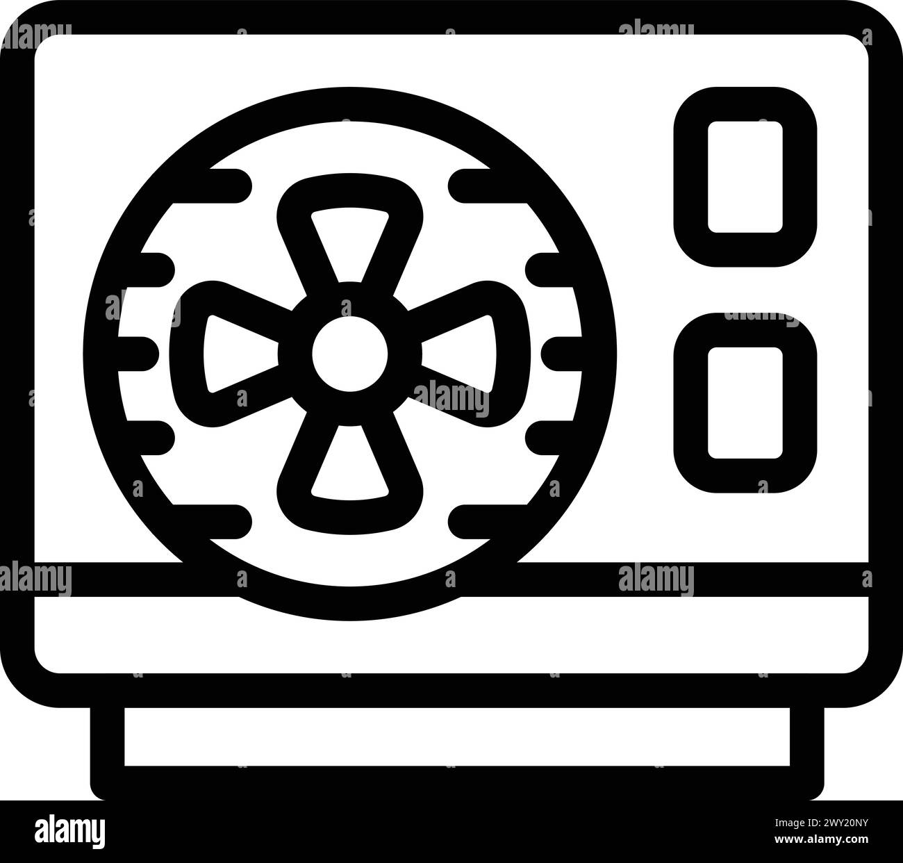 Air conditioner hardware device icon outline vector. Temperature ...