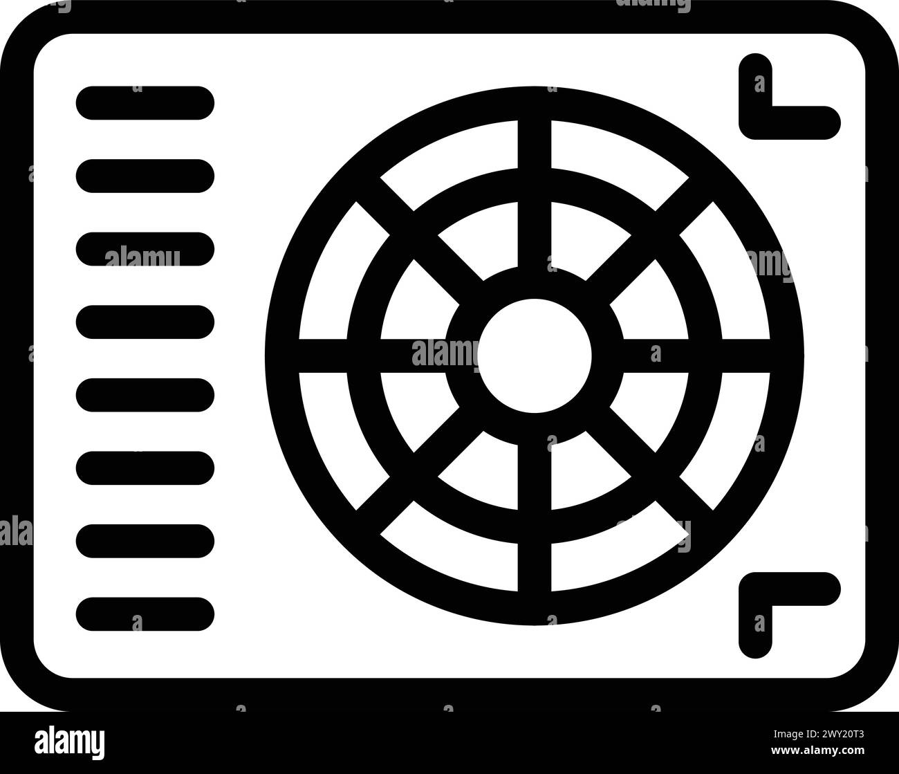 Industrial air conditioner icon outline vector. Indoor climate maintenance. Conditioning ...