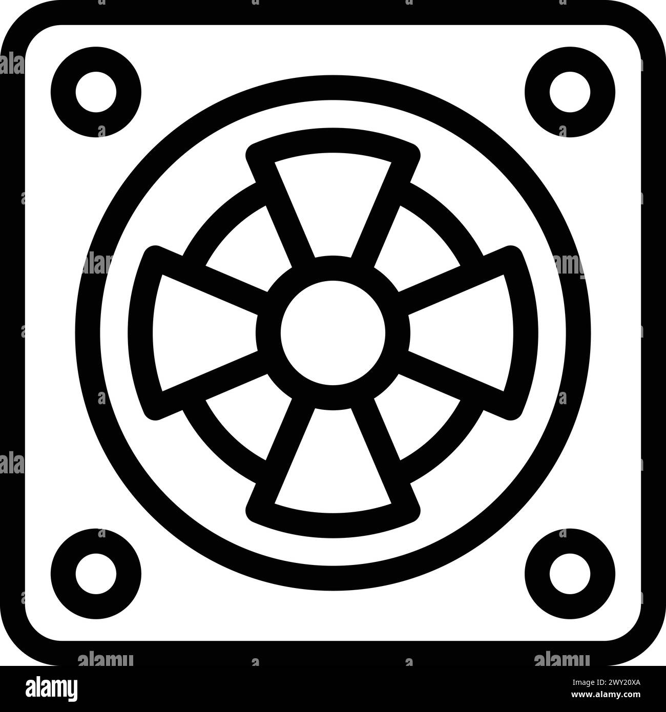 Cooling air mechanism icon outline vector. Air conditioner installation ...