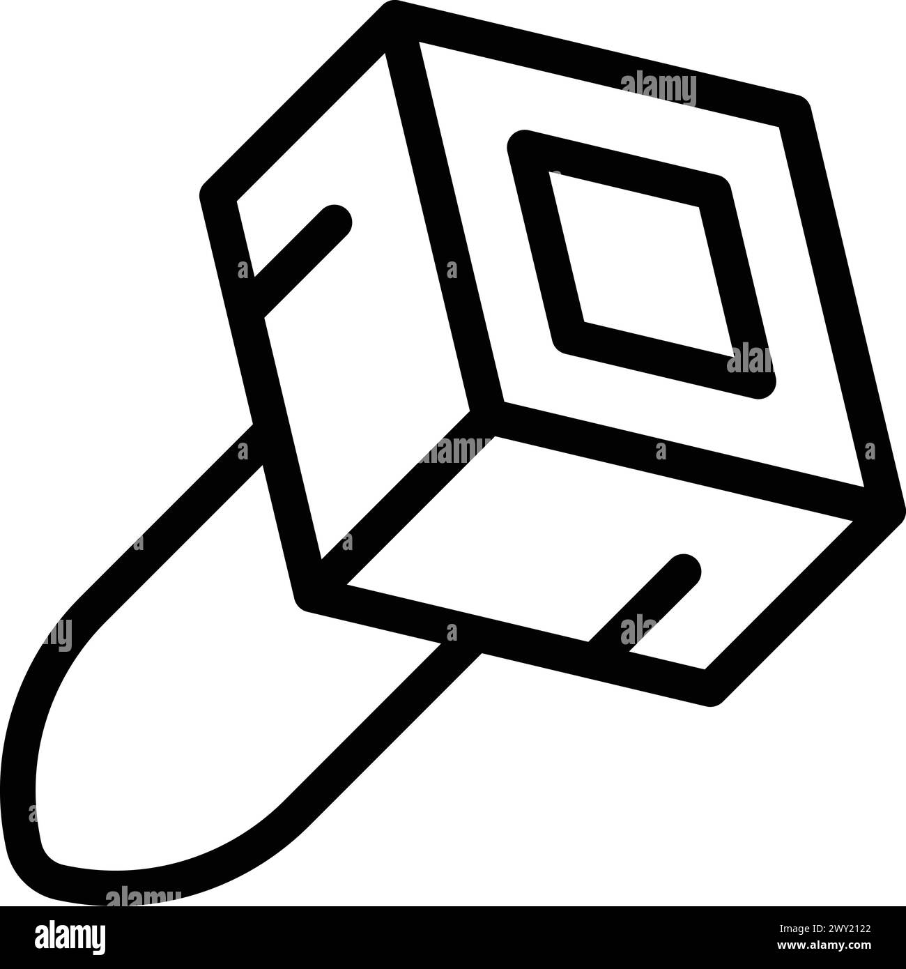 Metal pushpin icon outline vector. Attachment thumbtack. Board notice ...