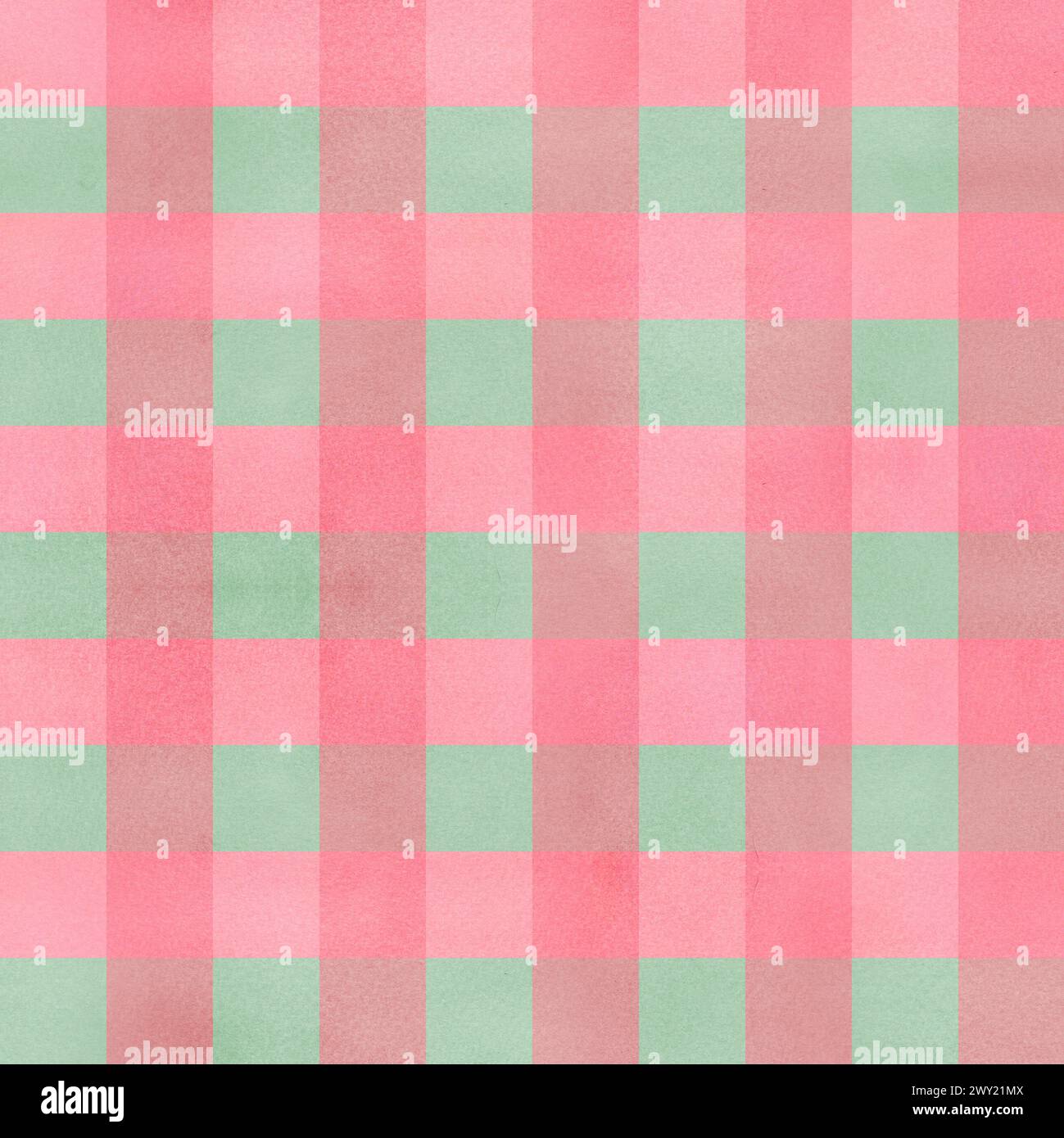 Hand-drawn watercolor illustration. Checkered seamless pattern. Plaid ...