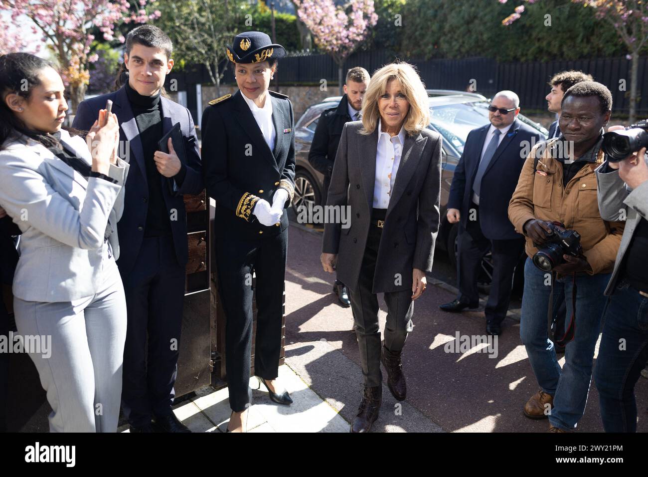 Saint Cloud, France. 03rd Apr, 2024. French president wife Brigitte ...