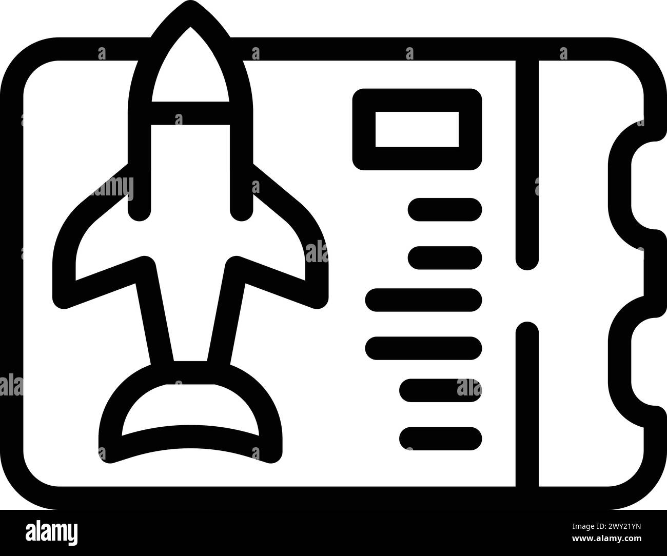 Flight boarding pass icon outline vector. Airplane ticket. Passenger ...