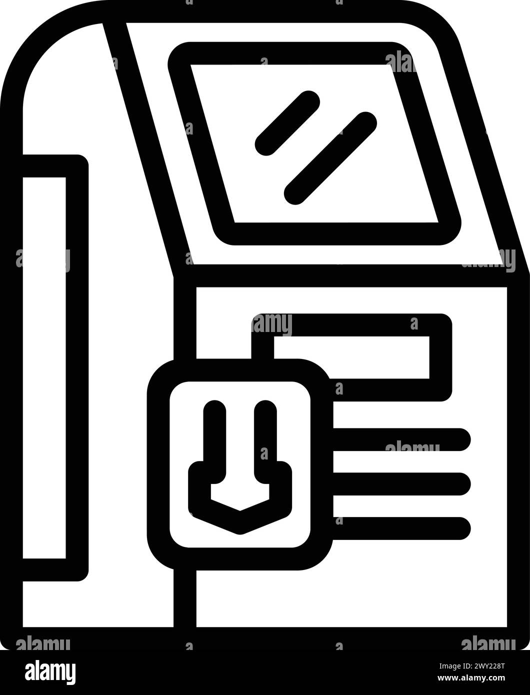 Travel transport terminal icon outline vector. Tickets machine. Modern ...