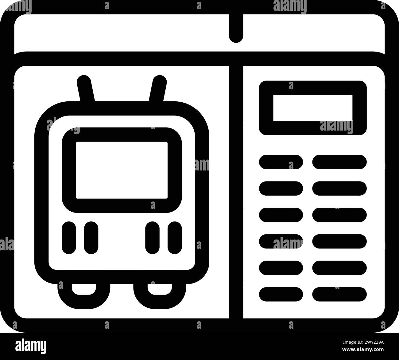 Train ticket icon outline vector. Railway transportation. Subway ...