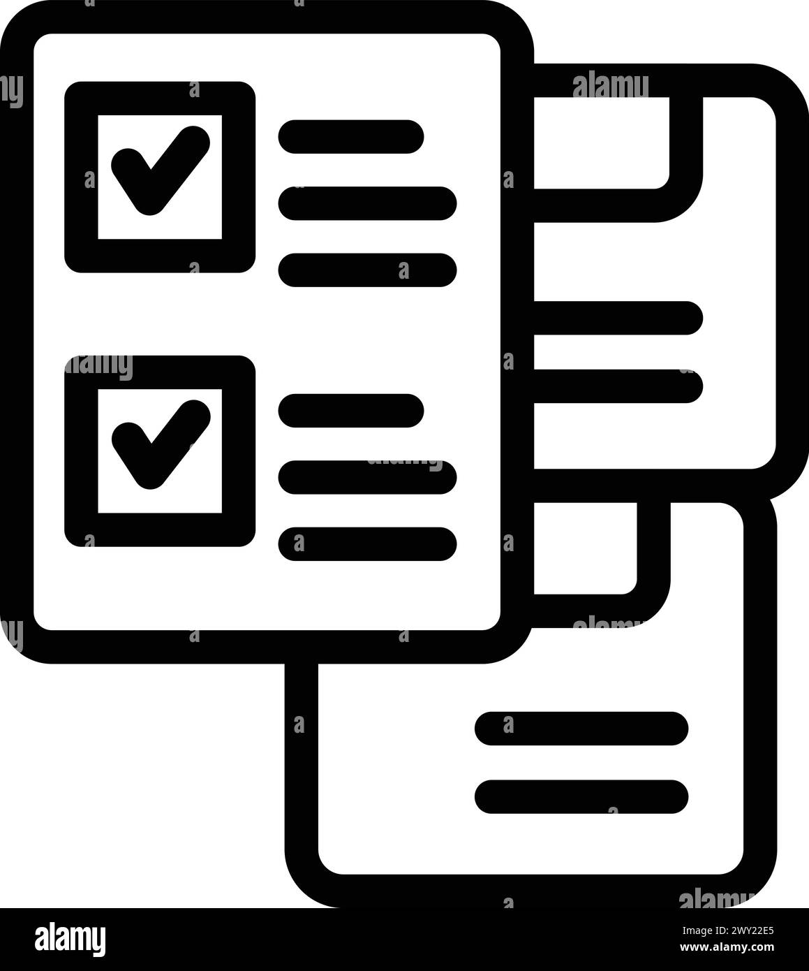 Order delivery checklist icon outline vector. Parcel confirmation ...