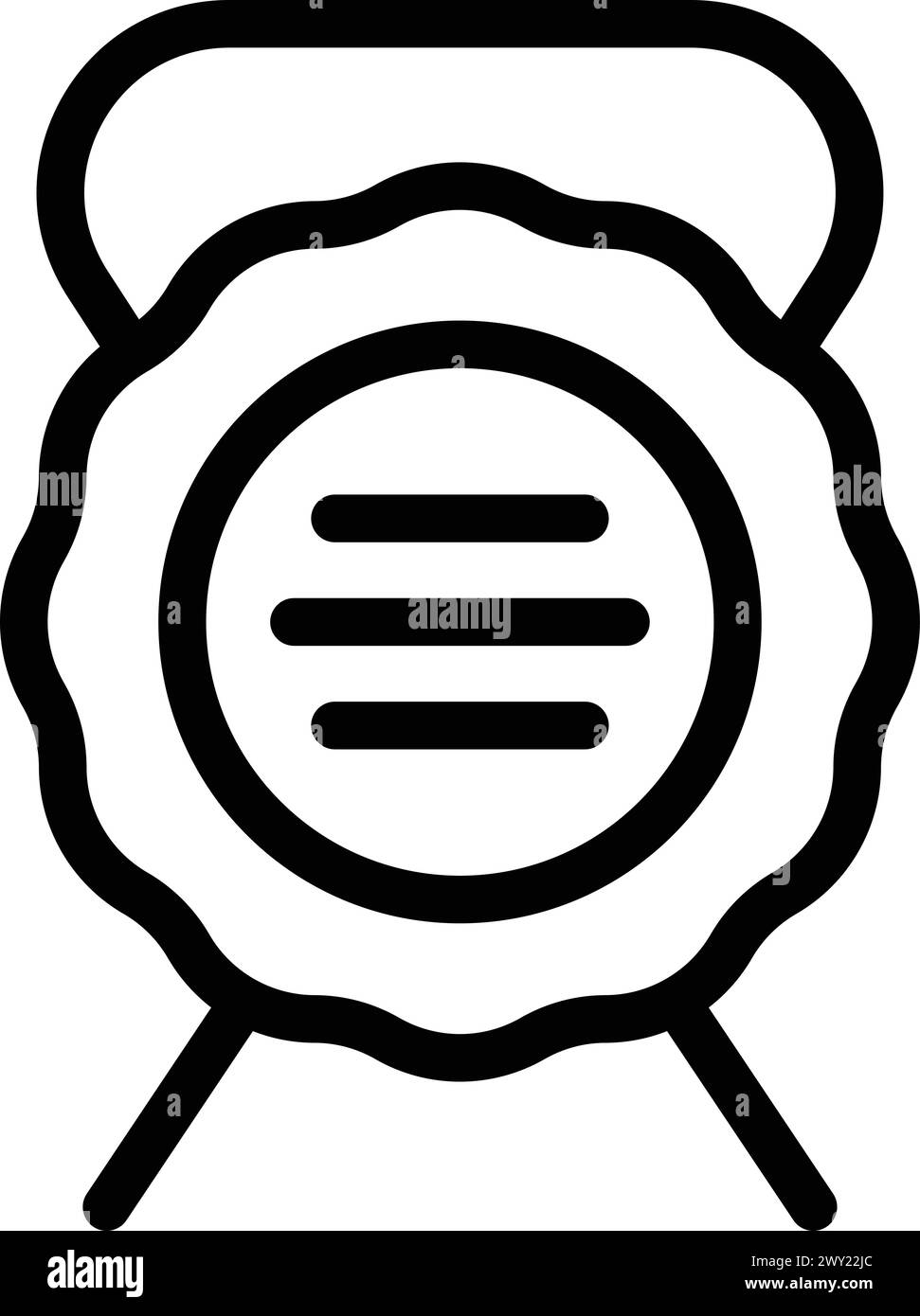 Order wax seal icon outline vector. Delivery safety. Delivery parcel ...