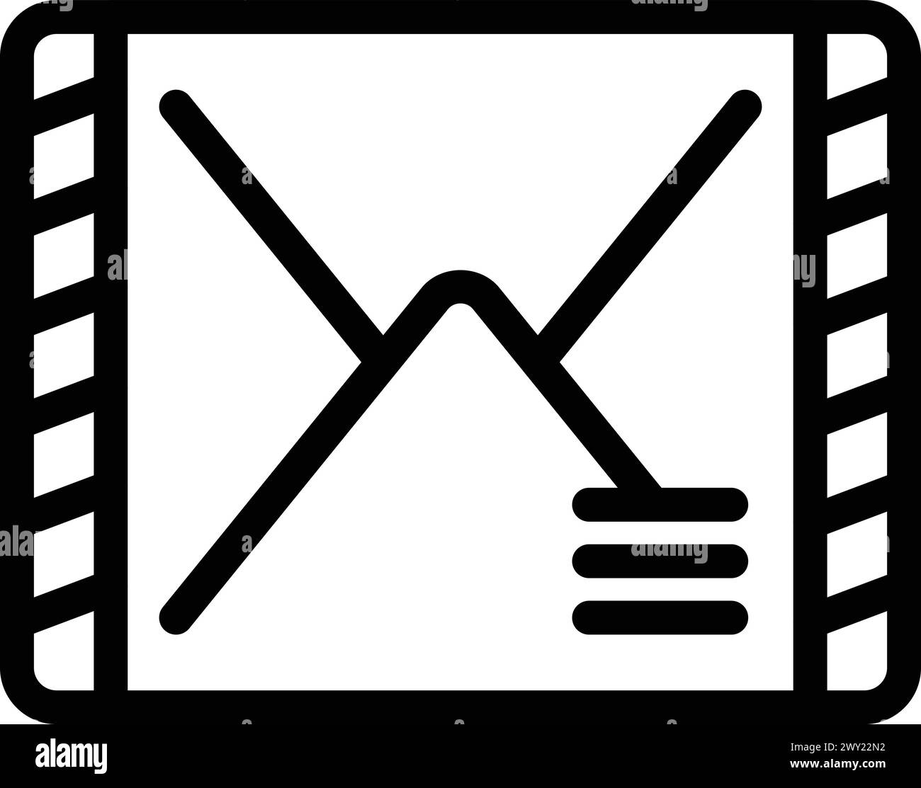 Correspondence delivery icon outline vector. Letterbox envelope ...