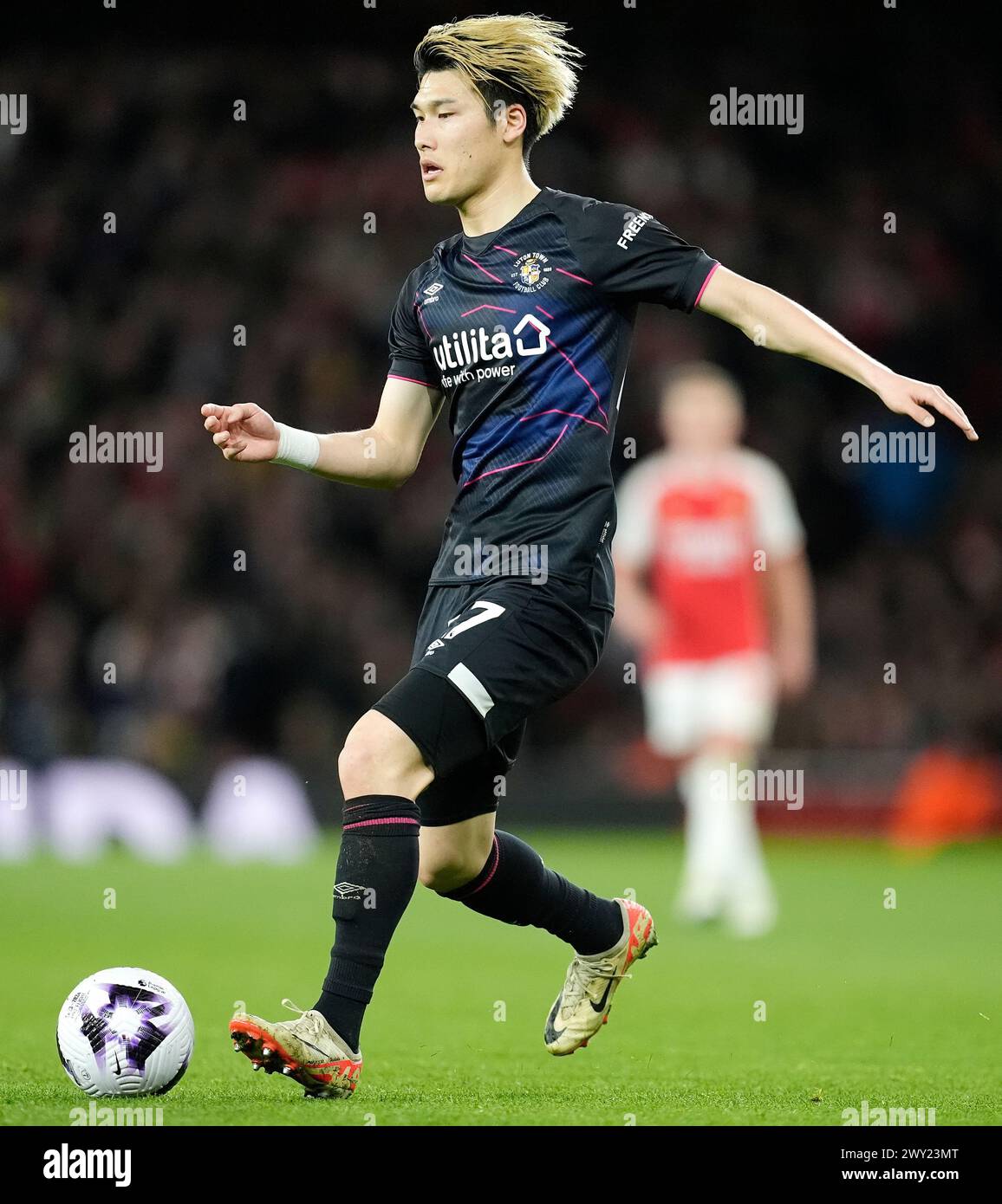 Luton Town's Daiki Hashioka during the Premier League match at the ...