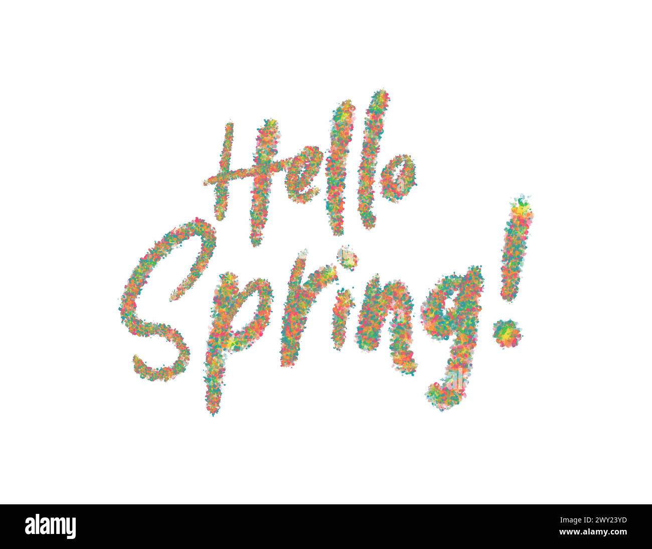 Hello Spring - lettering vector isolated on white background Stock ...