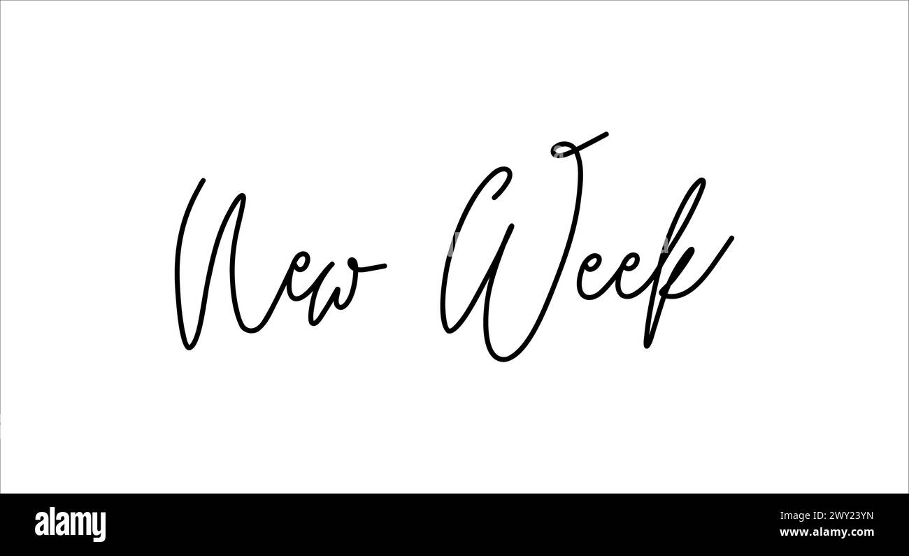 New Week - lettering vector isolated on white background Stock Vector ...