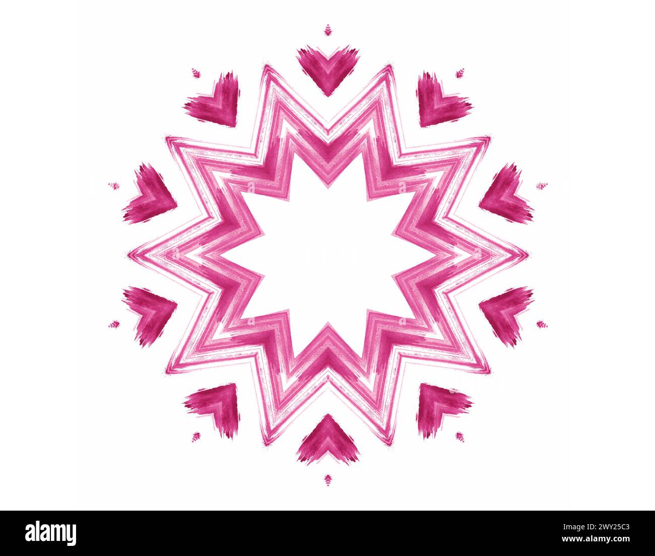 Bright purple shape with abstract hearts Stock Photo - Alamy