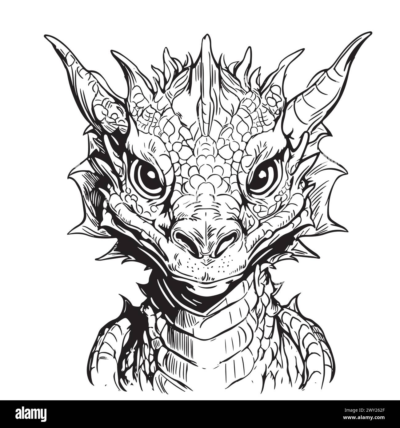 Funny Little Dragon Vector illustration Stock Vector Image & Art - Alamy