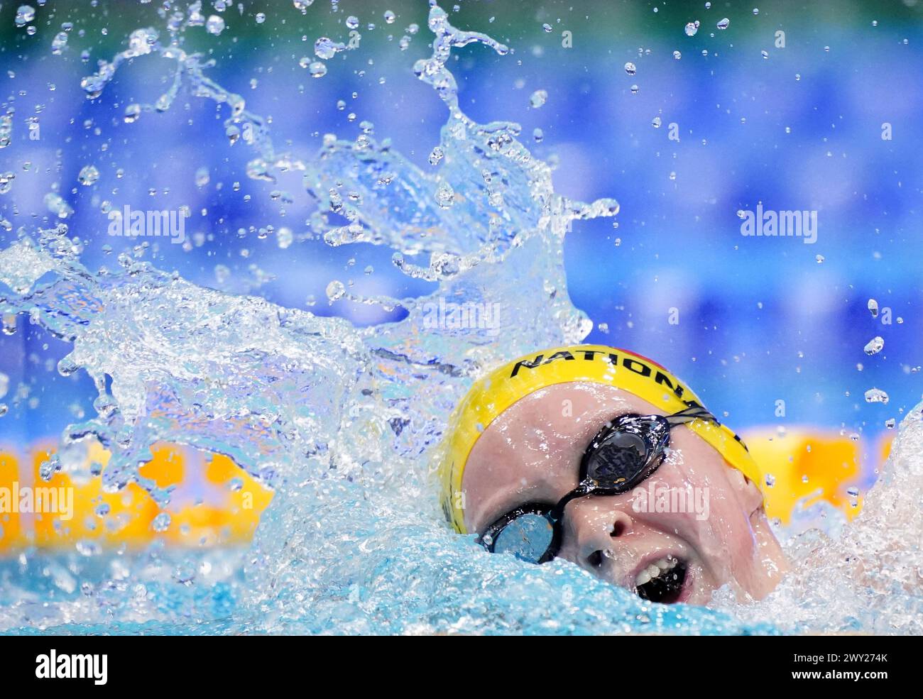 Amelie Blocksidge in action during the Women's 1500m Freestyle on day ...