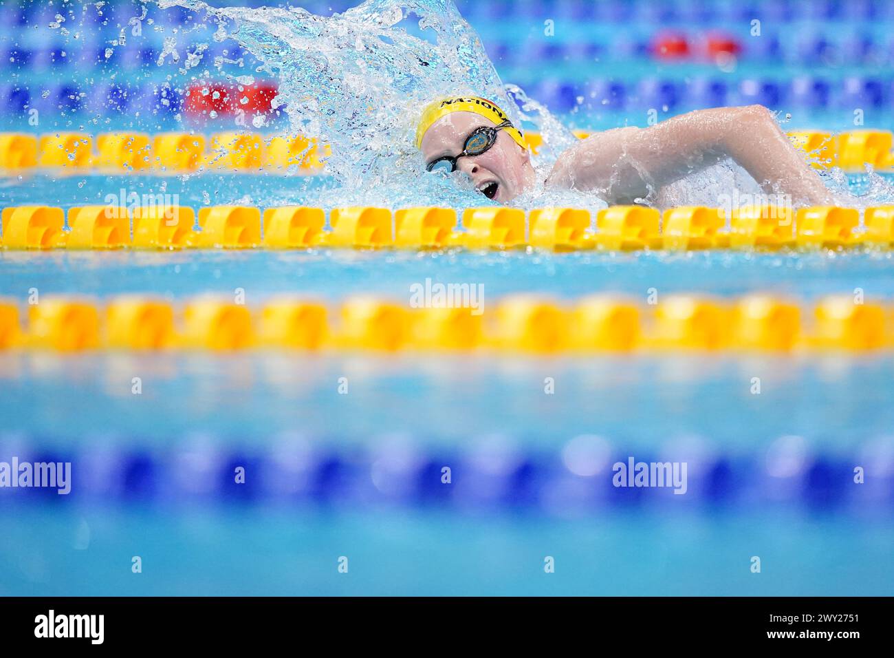 Amelie Blocksidge in action during the Women's 1500m Freestyle on day ...