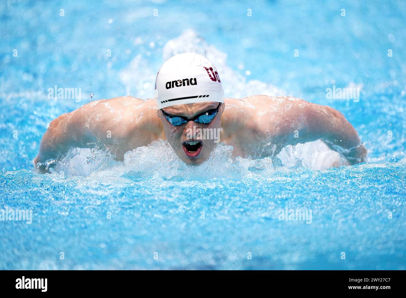 Thomas Beeley in action during the Men's 200m Butterfly Paris Final on ...