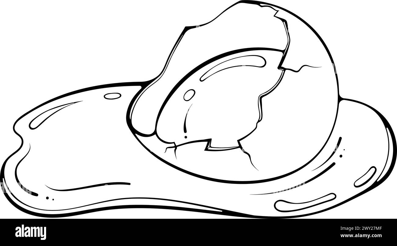 Chicken egg broken yolk Black and White Stock Photos & Images - Alamy