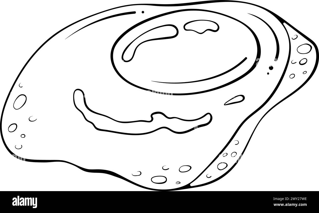 Fried egg sketch hand Stock Vector Images - Alamy