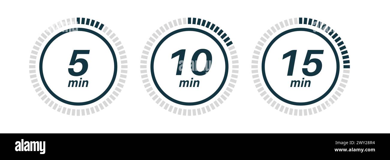 Clock symbols, stopwatch signs, Timer icons Stock Vector Image & Art ...