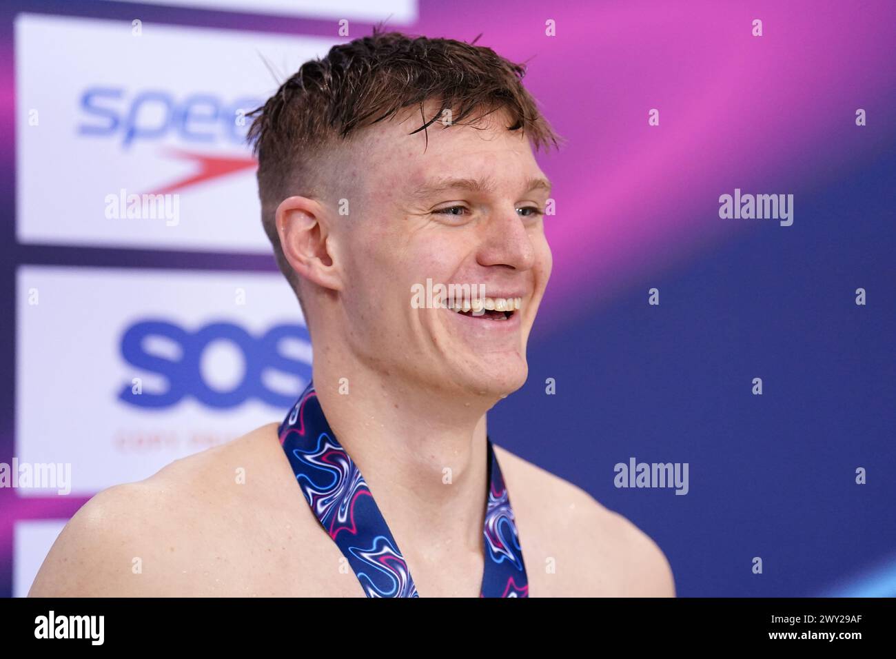 Oliver Morgan after winning the Men's 100m Backstroke Paris Final on ...
