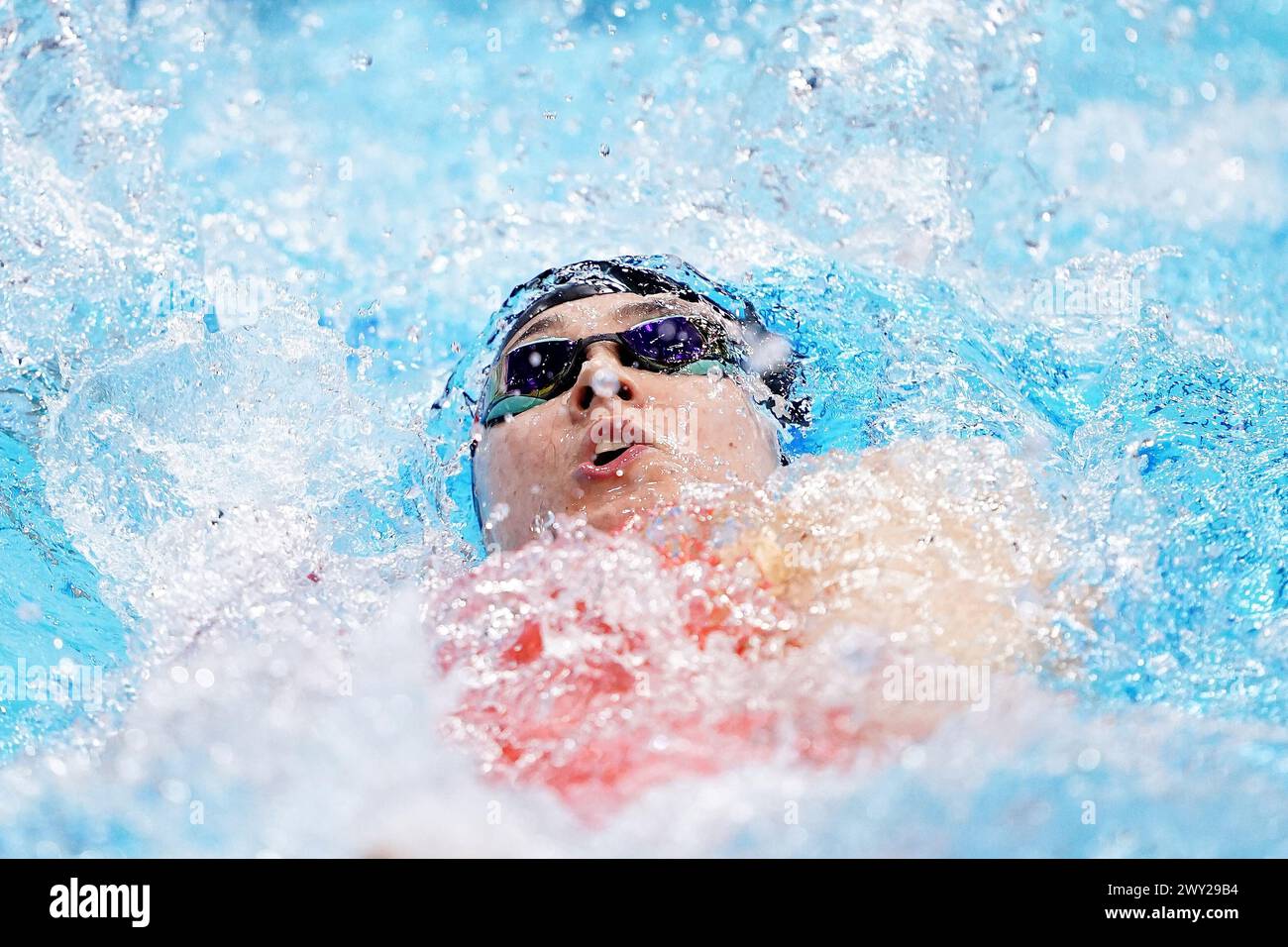 Alice Tai in action during the Women's 100m Backstroke Paris Final on ...
