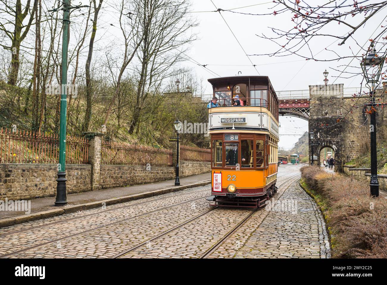 Vintage tram crich tramway museum hi-res stock photography and images ...