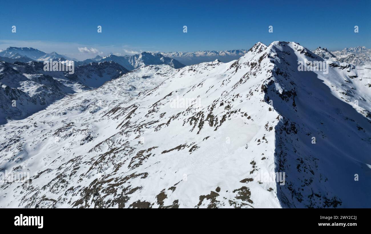 The top of the Italian Alps, Bormio Stock Photo - Alamy