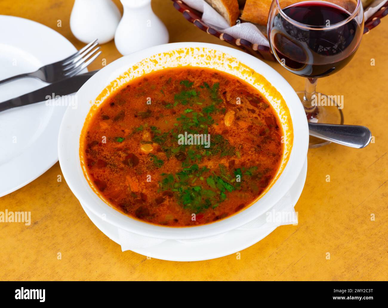 Georgian traditional soup kharcho Stock Photo - Alamy
