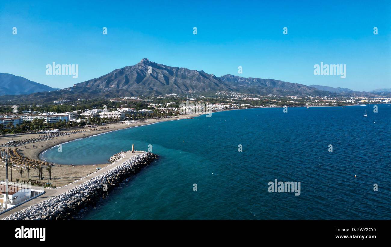 Panoramic view of marbella beach hi-res stock photography and images ...