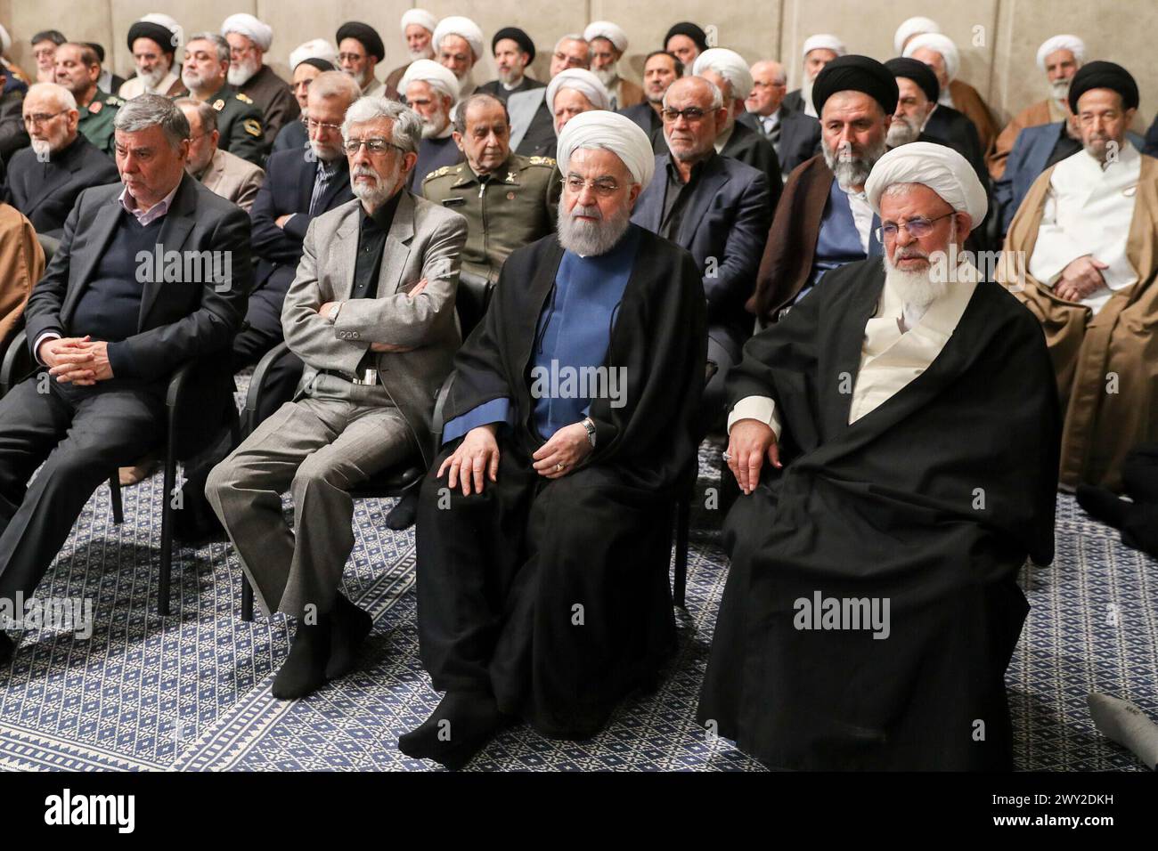 April 3, 2024, Tehran, Iran: Former Iranian President HASSAN ROUHANI (C ...