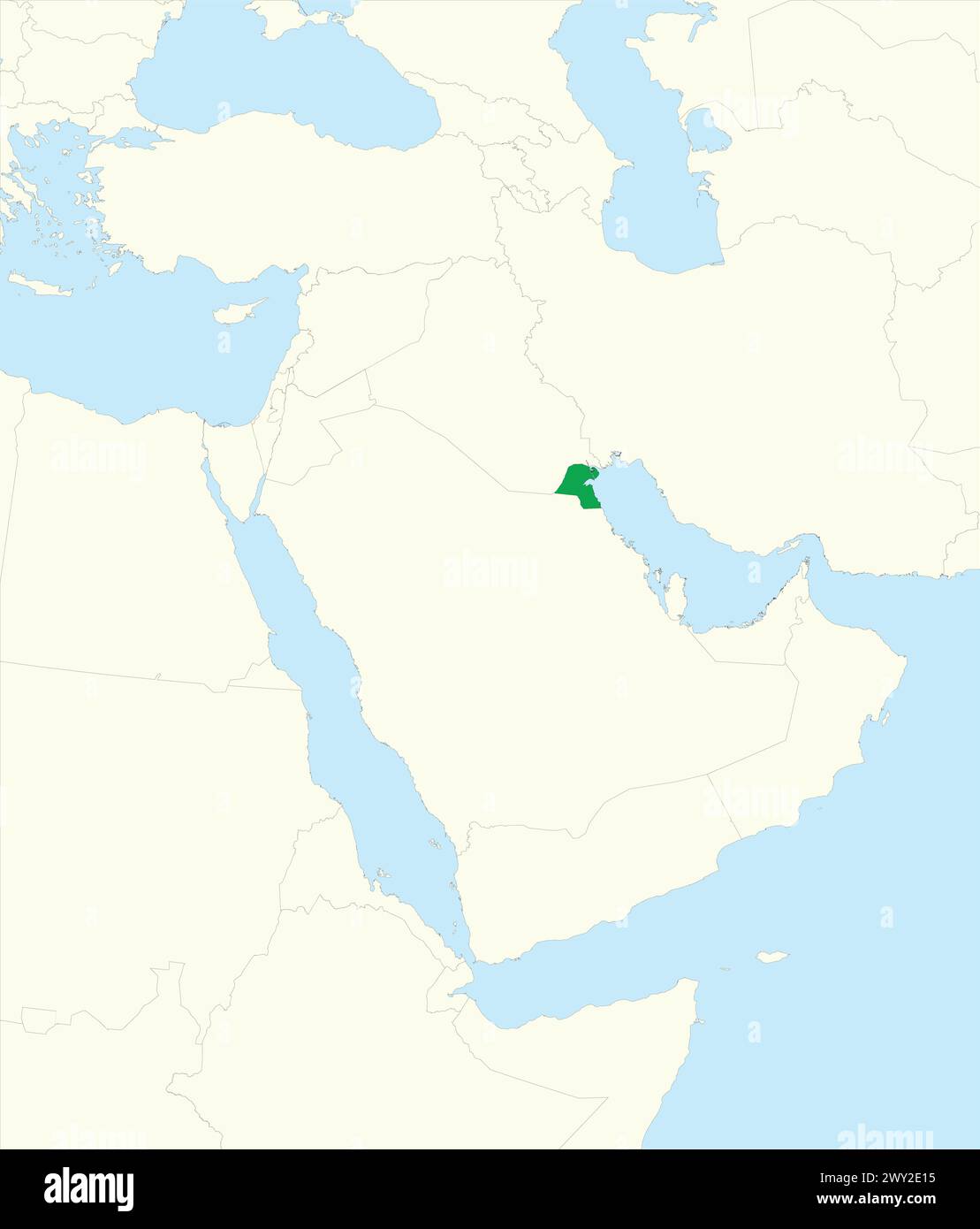Green map of KUWAIT inside beige map of the Middle East Stock Vector ...