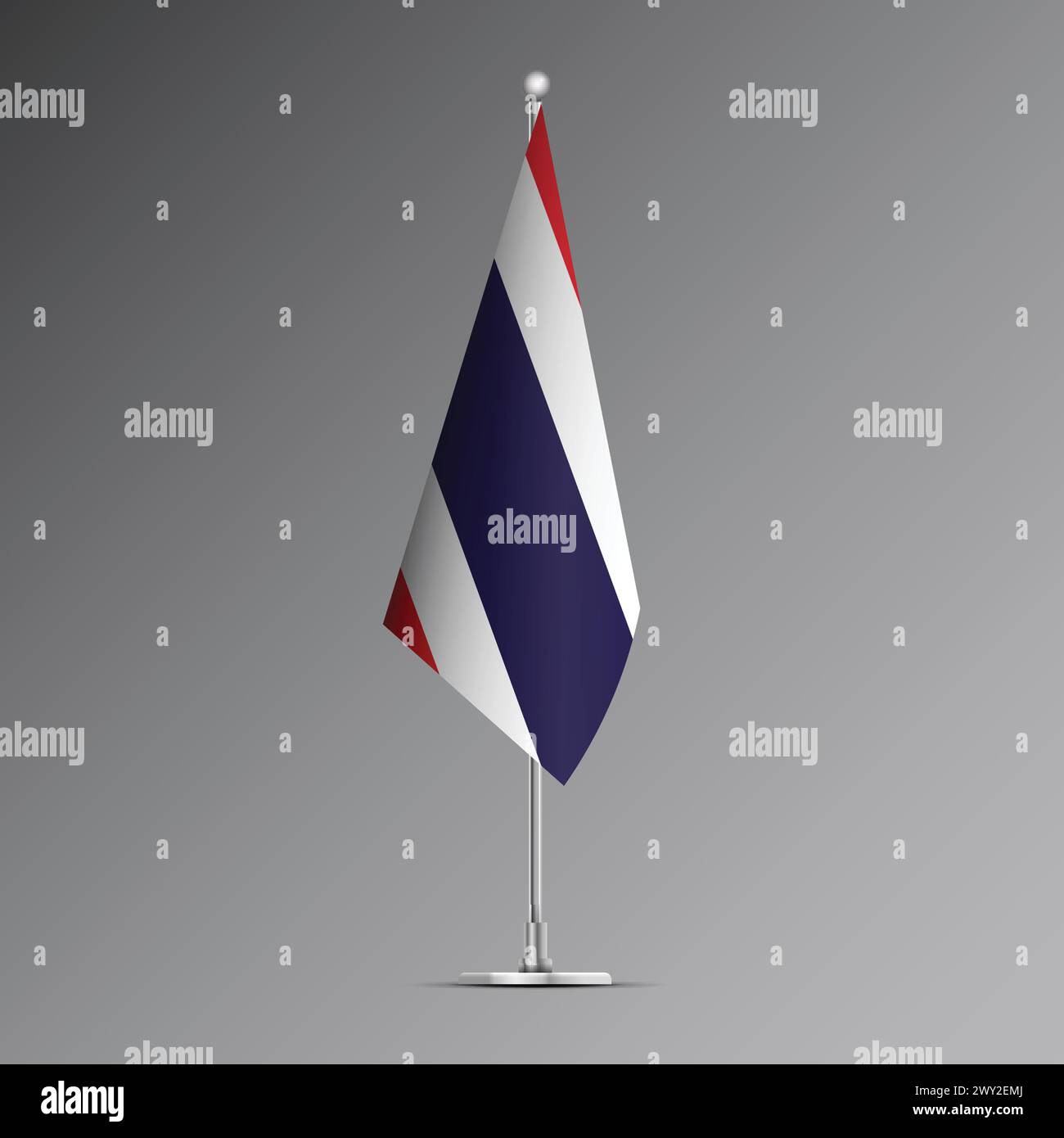 Thai flag on stand Stock Vector Images - Alamy